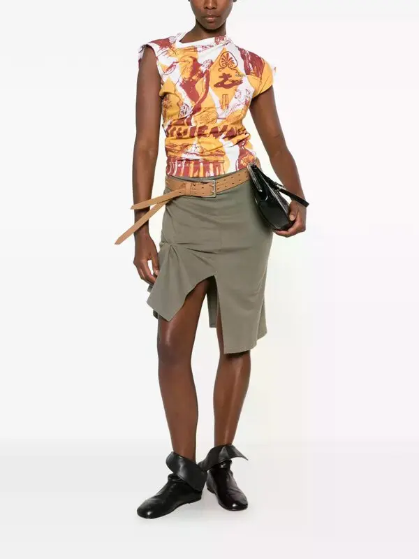 VIVIENNE WESTWOOD Hebo Graphic-print Asymmetric Tank Top