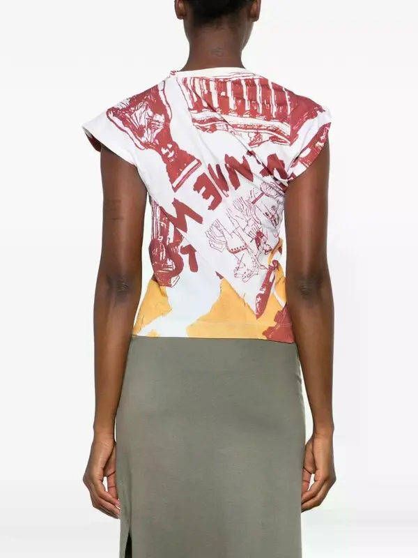 VIVIENNE WESTWOOD Hebo Graphic-print Asymmetric Tank Top