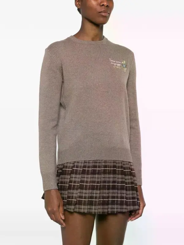 MC2 SAINT BARTH New Queen Embroidered Crew-neck Sweater