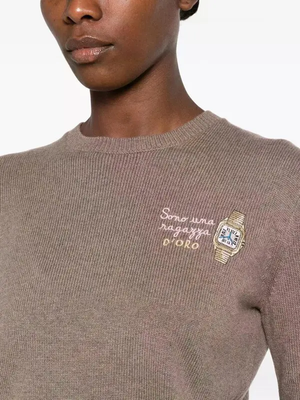 MC2 SAINT BARTH New Queen Embroidered Crew-neck Sweater