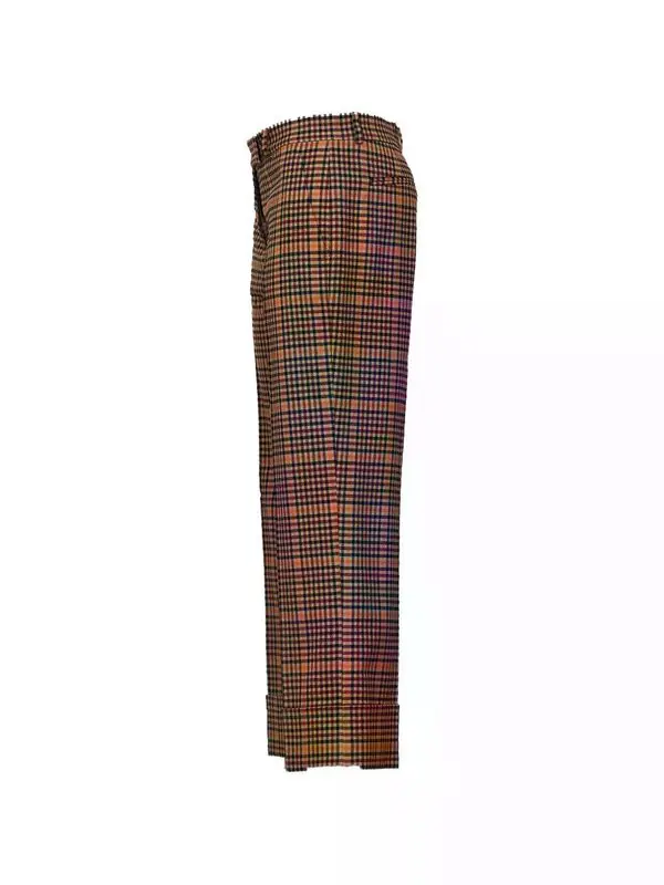 QL2 QUELLEDUE Maura Z Check-pattern Straight-leg Trousers