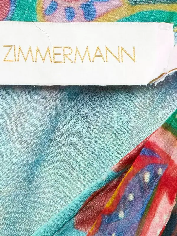 Zimmermann Ruffled Floral-print Playsuit
