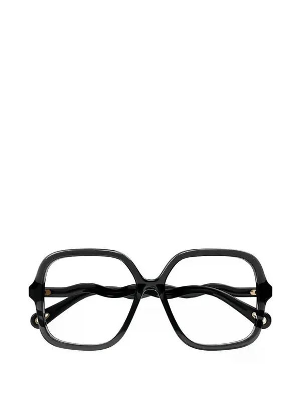 Chloé Square-frame Wavy-arm Glasses - Grey