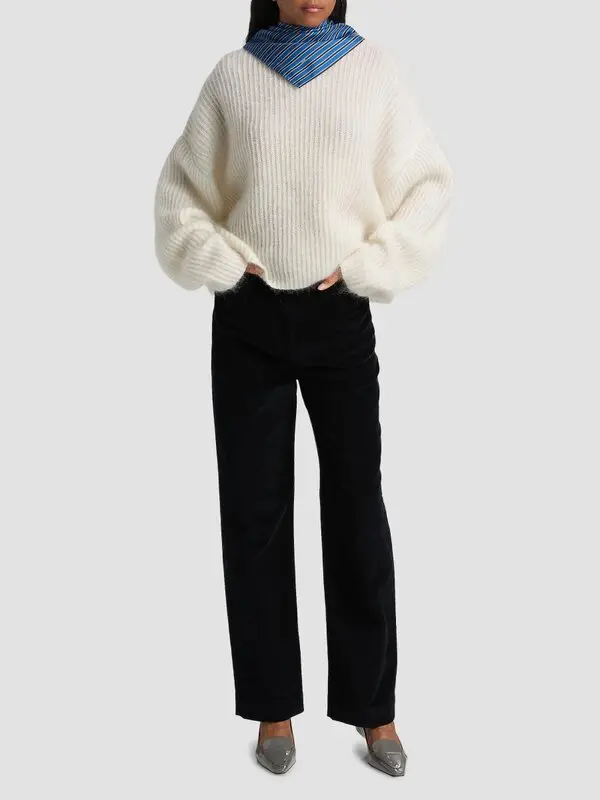 TOTEME Oversized Rib-knit Mohair-blend Sweater