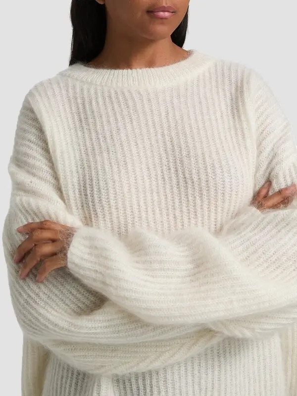 TOTEME Oversized Rib-knit Mohair-blend Sweater