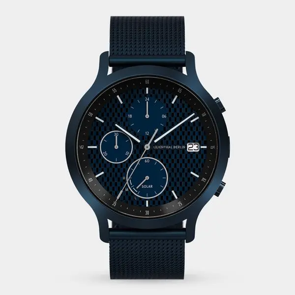 Lilienthal Berlin Chronograph Solar Edition Ii Mesh Matte