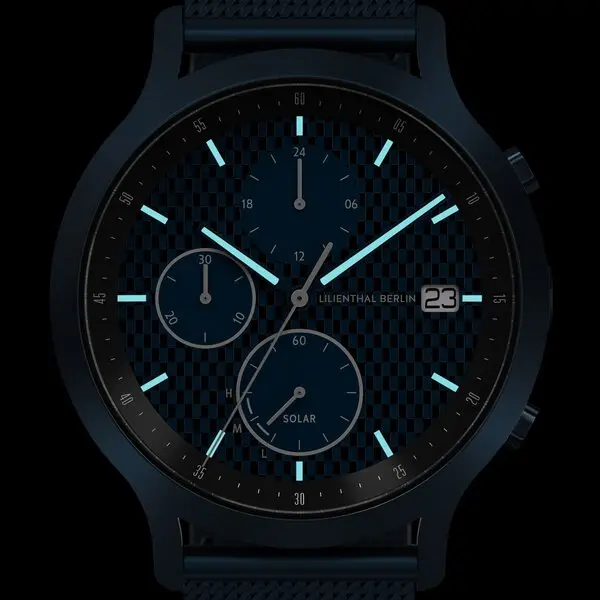 Lilienthal Berlin Chronograph Solar Edition Ii Mesh Matte
