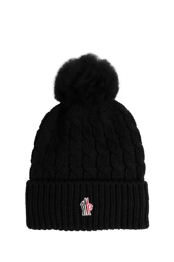Moncler Wool Beanie With Pom Pom
