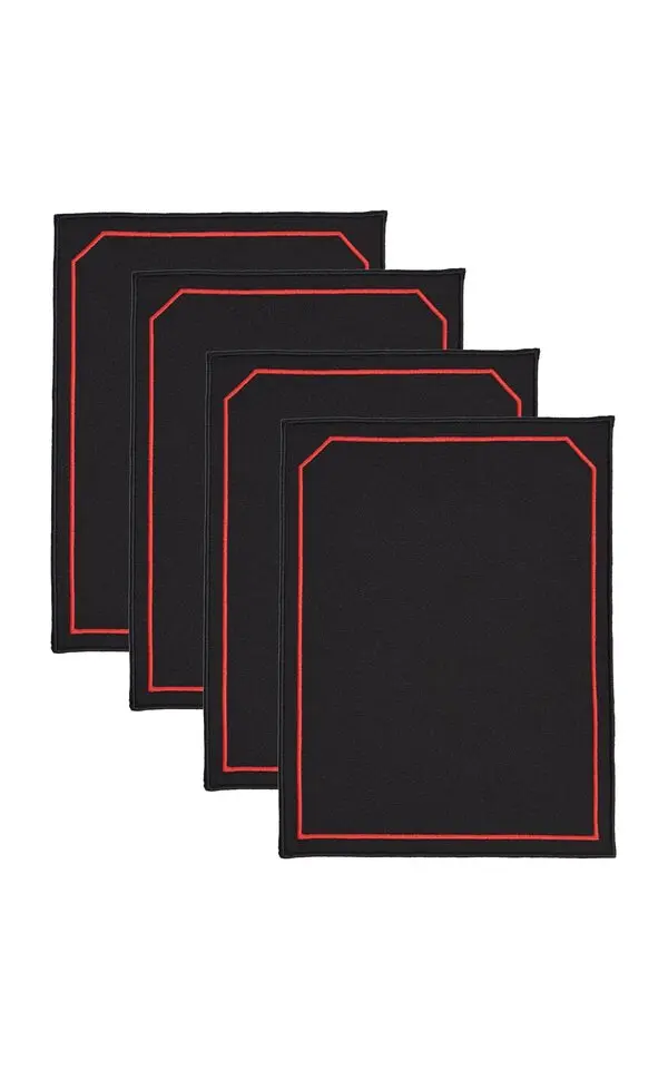 MODA DOMUS Set-of-four Linen Cocktail Napkins