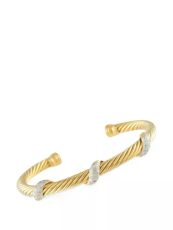 David Yurman Cable Diamond Bracelet - Gold