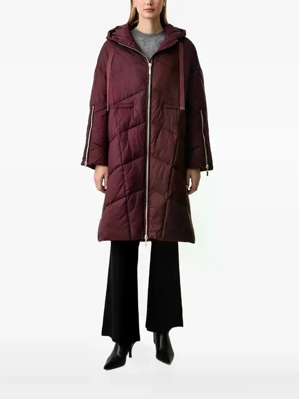 TWINSET Quilted Hooded Jacket - Red