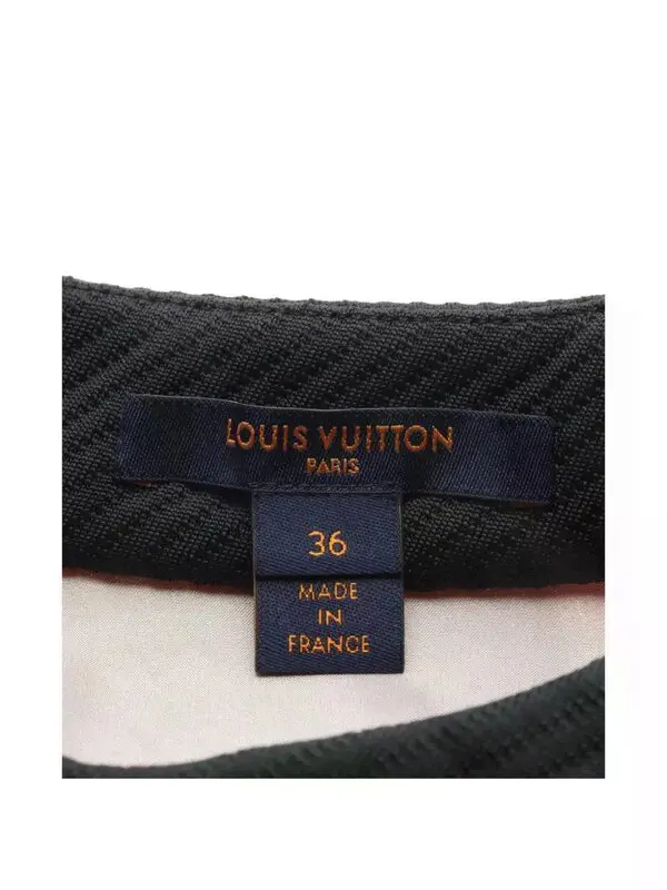 LOUIS VUITTON 2000s Color-block Ruffle-trim Blouse