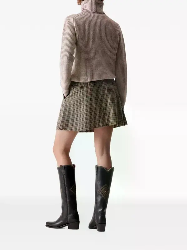 FORTELA Leona Ribbed High-neck Sweater - Neutrals