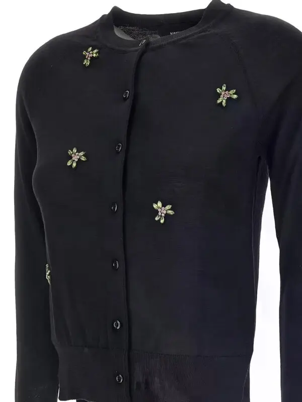 Simone Rocha Crystal-embellished Raglan-sleeve Cardigan