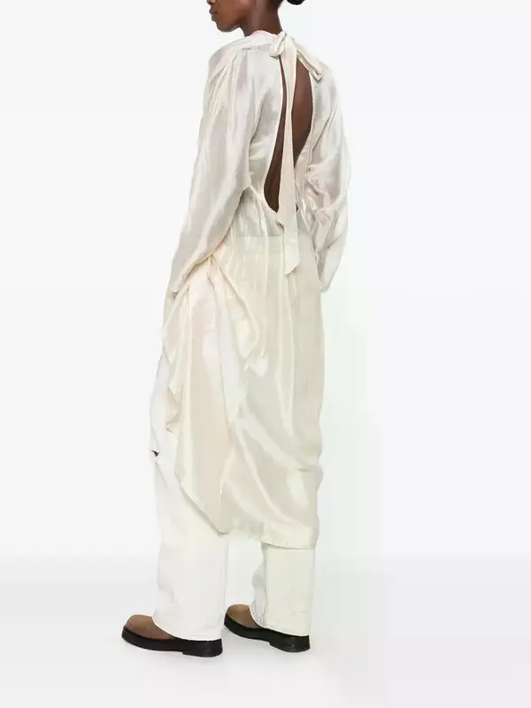 Our Legacy Shimmering Open-back Maxi Dress