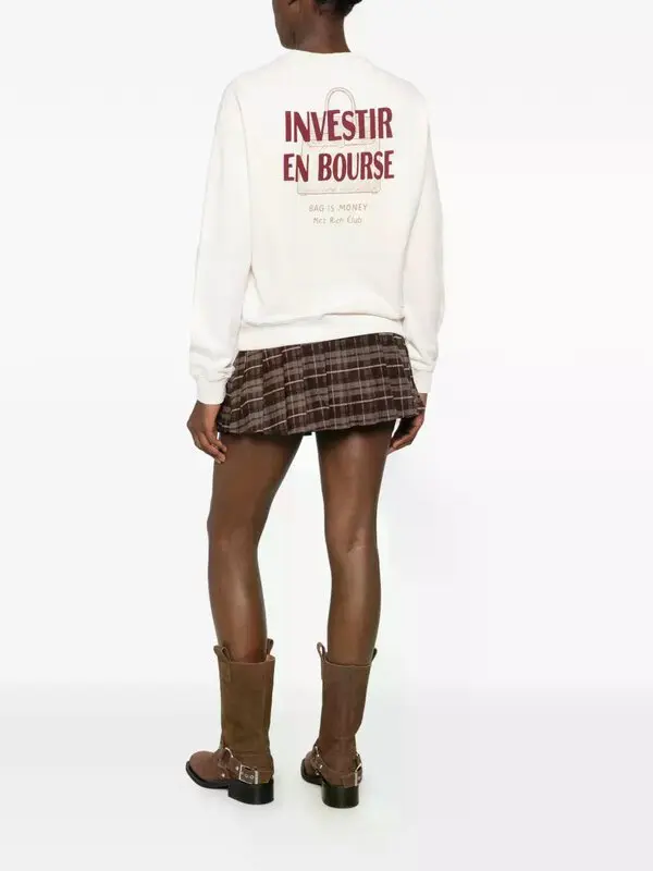 MC2 SAINT BARTH Stardust Slogan-print Crew-neck Sweatshirt - Neutrals