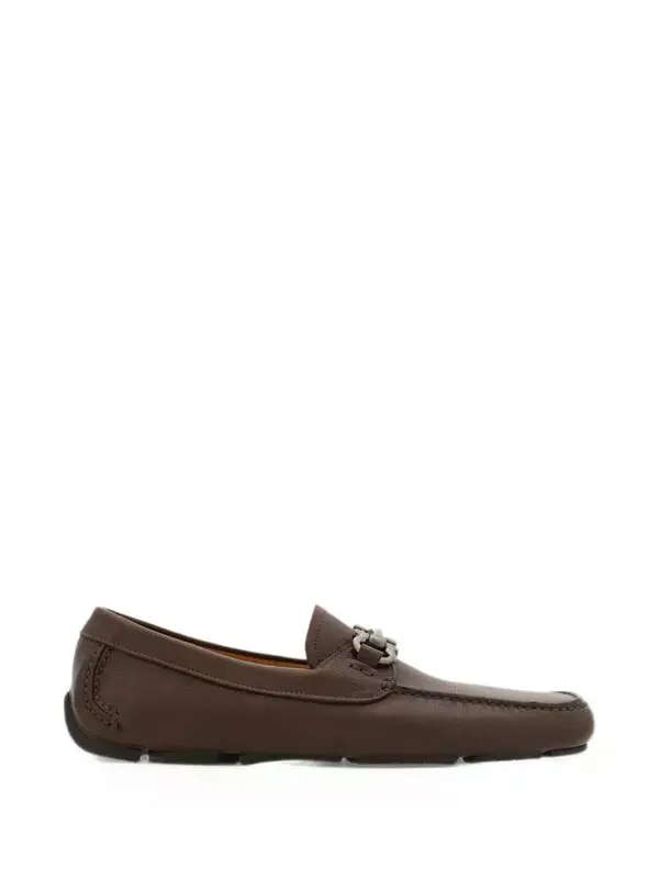 FERRAGAMO Gancini Ornament Driver Loafers