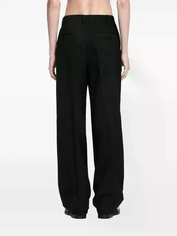 TOM FORD Dropped-waist Wool Trousers - Black