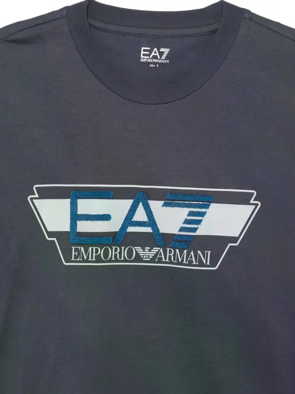 EA7 Logo-print Cotton T-shirt