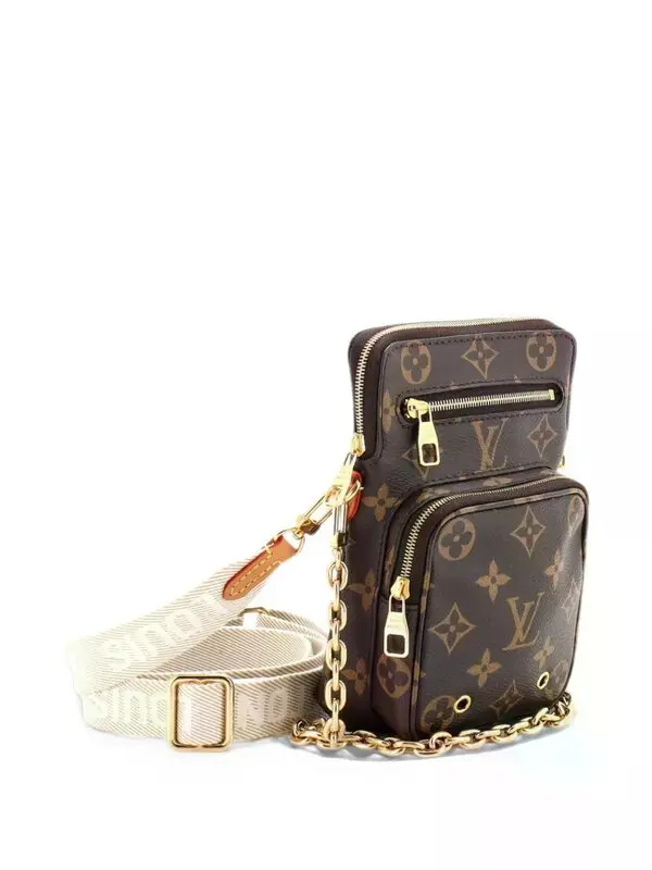 LOUIS VUITTON Utility Phone Sleeve Bag Monogram Canvas Crossbody Bag