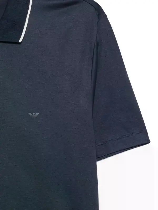 Emporio Armani Tipped Quarter-zip Polo Shirt
