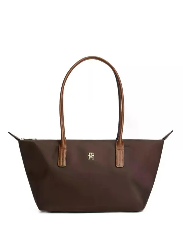 Tommy Hilfiger Popette Monogram-plaque Shoulder Bag - Brown