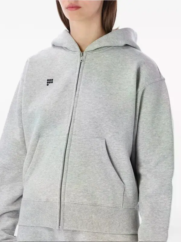 PANGAIA Logo-print Zip-up Hoodie