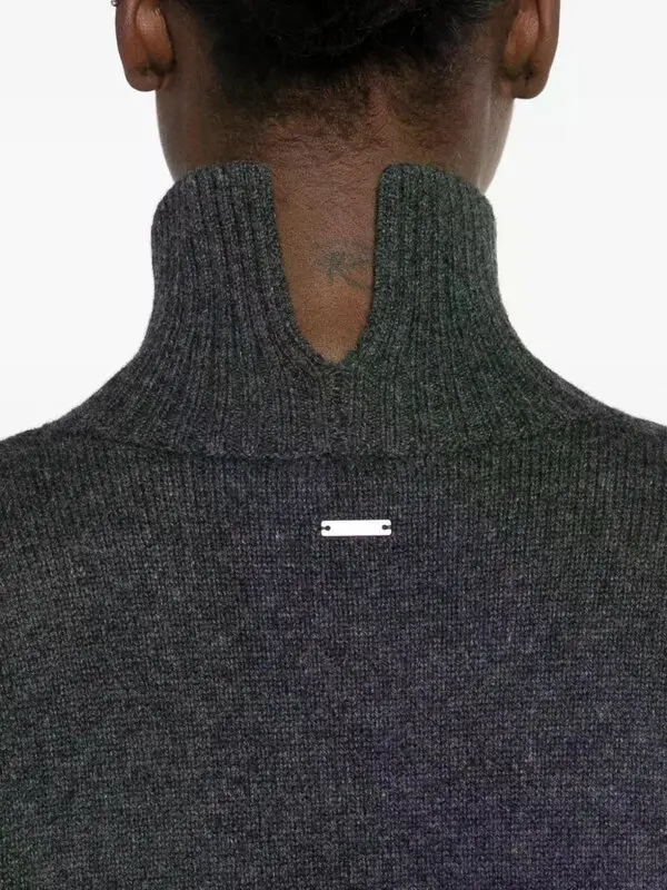Calvin Klein Lux High-neck Side-slit Sweater