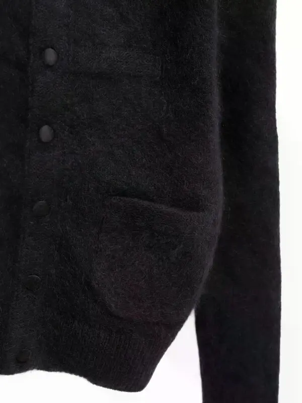 Matieres Fecales Padded-shoulder Button-front Cardigan