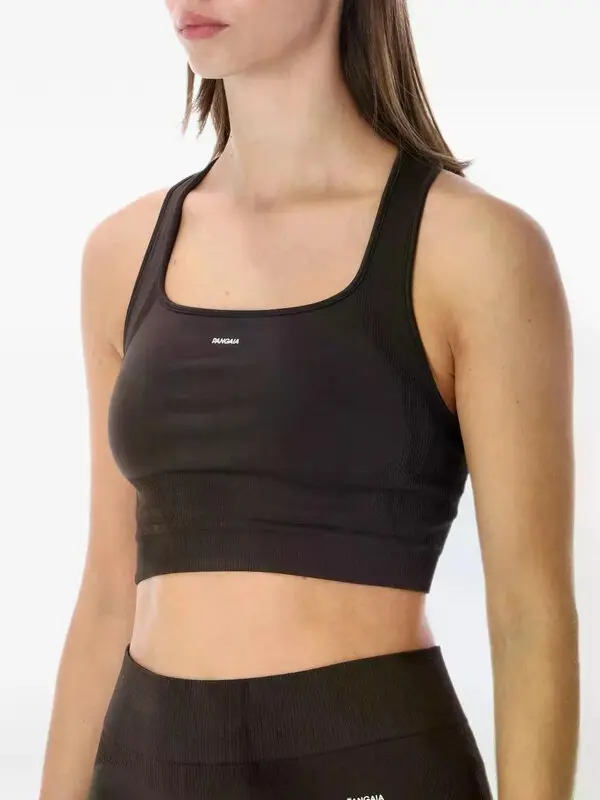 PANGAIA Logo-print Racerback Tank Top