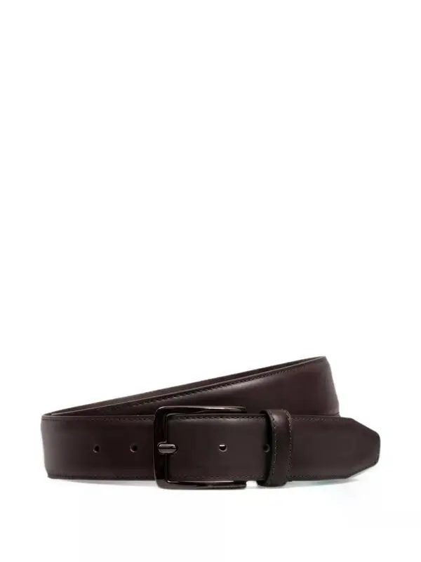 Peserico Leather Buckle Belt - Brown