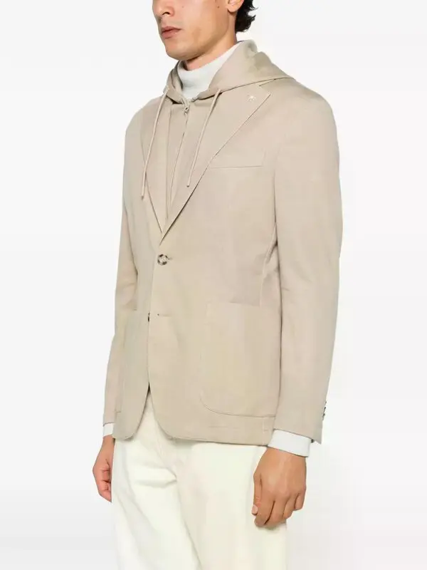 MANUEL RITZ Hooded Jersey Blazer