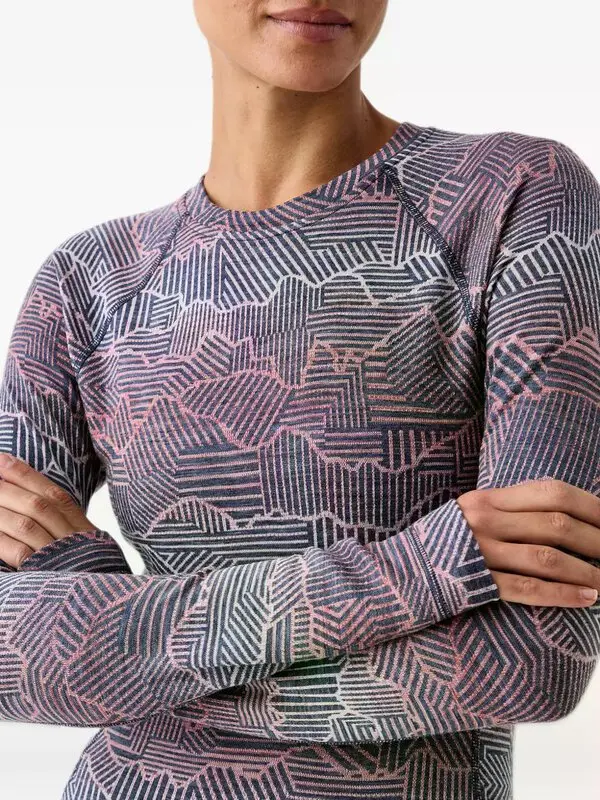 Smartwool Geometric-print Raglan-sleeve Top
