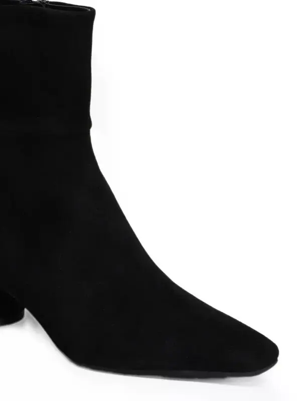 EVALUNA Suede Pointed-toe Ankle Boots