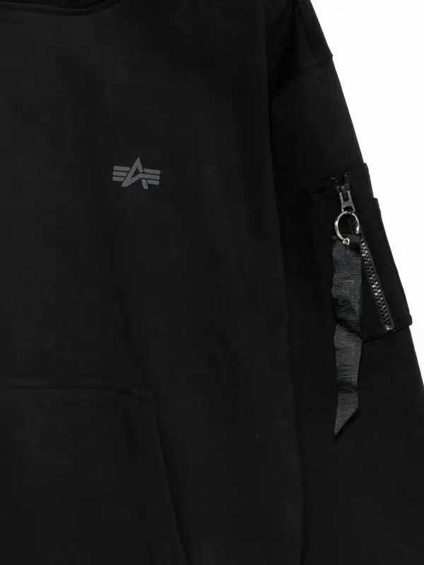 Alpha Industries Logo-print Utility-pocket Hoodie