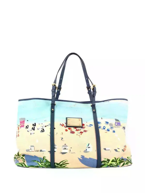 LOUIS VUITTON Ailleurs Cabas Limited Edition Printed Canvas Gm Tote Bag - Multicolour