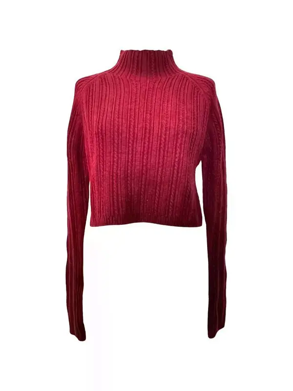 Maje Cable-knit Cropped Sweater
