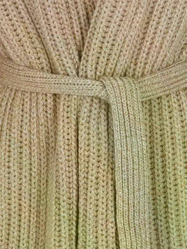 KANGRA Ribbed-knit Hooded Cardigan