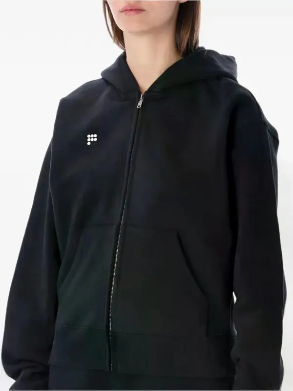 PANGAIA Logo-print Zip-up Hoodie