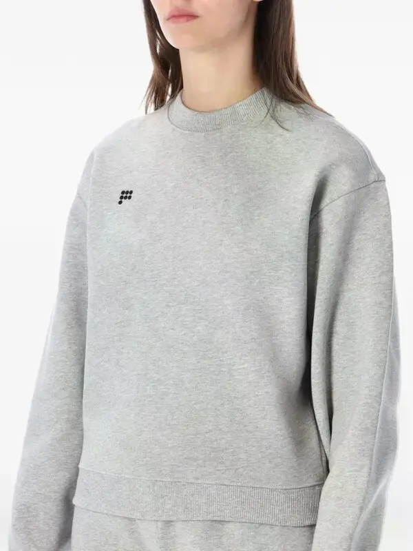 PANGAIA Logo-print Mélange-effect Sweatshirt