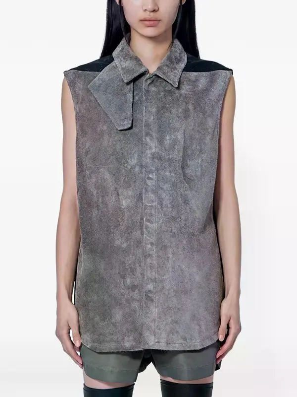 Rick Owens Throat Latch Sl Shirt - Grey