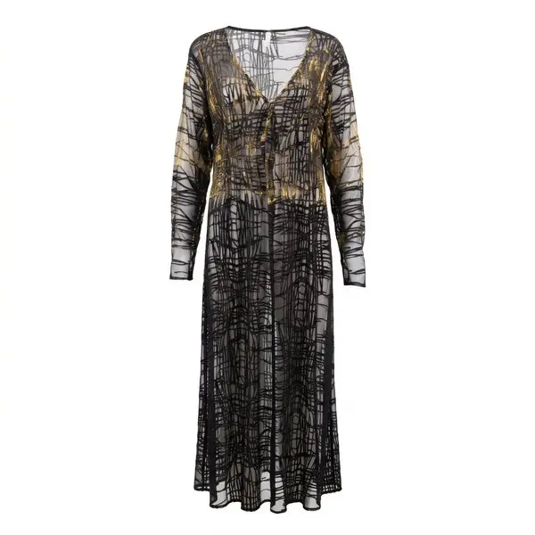 SANIYA KHAN Criss Cross Painted Holiday Jacket - Black
