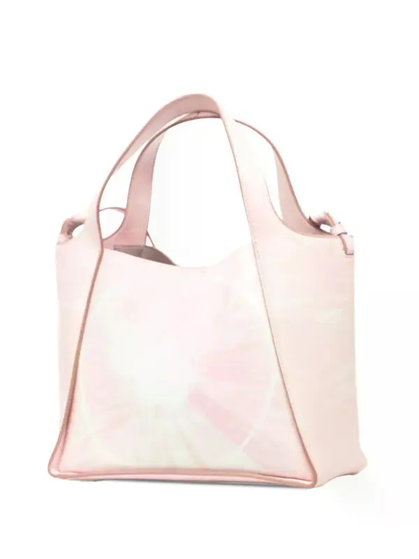 Stella McCartney 2018 Eco Leather Logo Tie Dye Tote Satchel - Pink