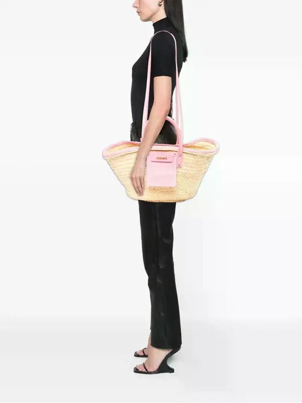 Jacquemus 2000-2026 Straw Le Grand Panier Soli Satchel - Neutrals