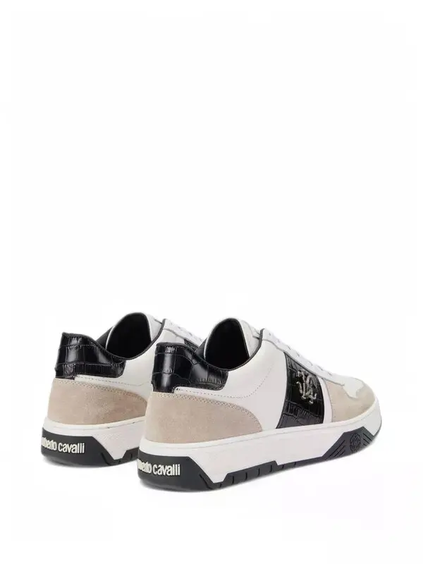 Roberto Cavalli Croc-effect Monogram Sneakers