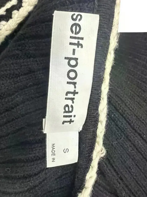 SELF-PORTRAIT Ribbed Knit Bow-detail Dress