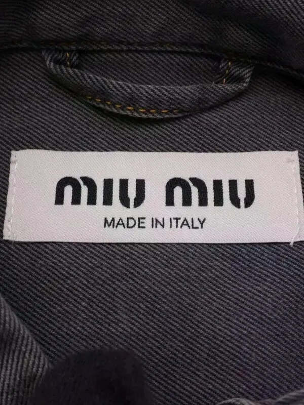 Miu Miu 2010s Cropped Denim Shirt