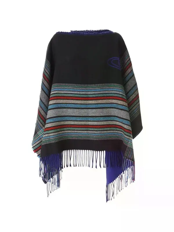 VIVIENNE WESTWOOD Orb-logo Striped Poncho
