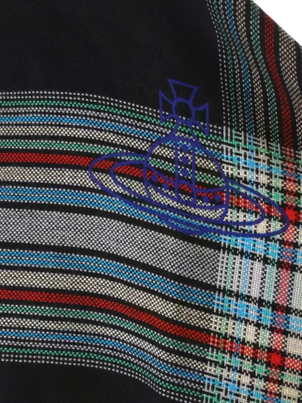 VIVIENNE WESTWOOD Orb-logo Striped Poncho