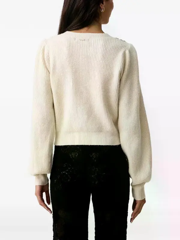 FRACOMINA Sequin-embellished Ribbed-knit Cardigan
